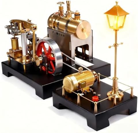Amazon.com: MechPuConToy Steam Engine Model with Boiler and Lamp Scene ...