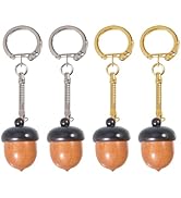 Amazon.com: CHGCRAFT 4Pcs Wooden Acorn Box Keychain with Zinc Alloy ...