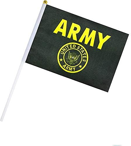 Amazon.com: WXTWK 12 Pack American USA Gold Crest Desk Flag Small Mini ...