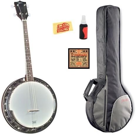Rover RB-25T Resonator 5-String Tenor Banjo Bundle with Gig Bag ...
