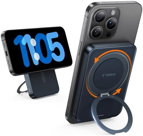 Amazon.com: TORRAS 10,000mAh Qi2 Certified 15W Fast MagSafe-Compatible ...