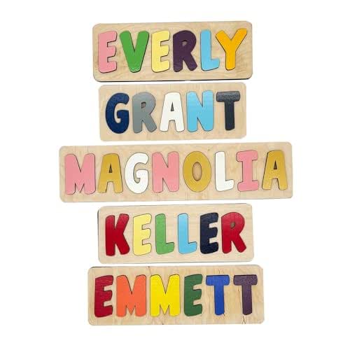 Amazon.com: Bird's Wood Shack Personalized Wooden Name Puzzle for Kids ...