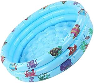 Amazon.com: Inflatable Swimming Pool Portable Collapsible Round PVC ...