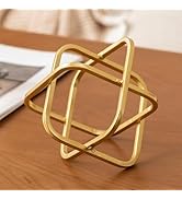 Amazon.com: 5.5" Metal Geometric Table Top Decor, Gold Abstract Floral ...