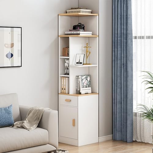 Amazon.com: IOTXY Narrow Corner Bookcase with Storage - 59.9" Tall ...