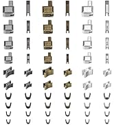Amazon.com: uxcell 10Sets Zipper Repair Kits, #5 Retainers Box ...