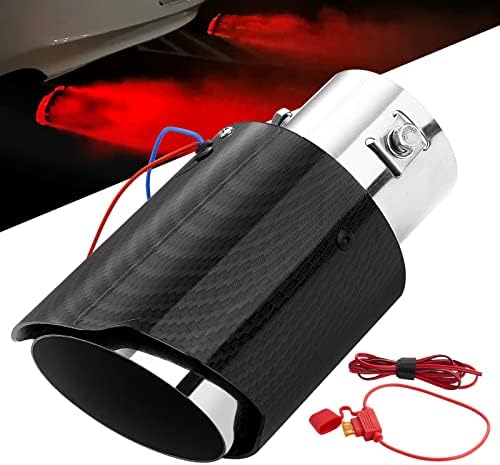 Amazon.com: Stainless Steel Exhaust Tip, 2.5 inch Inlet Carbon Fiber ...
