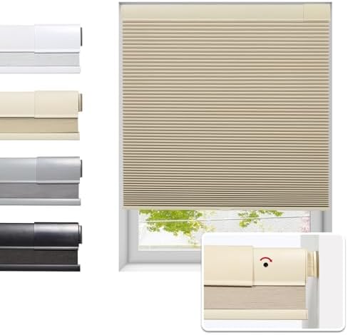 Amazon.com: Tonature No Drill Cellular Shades for Indoor Windows ...