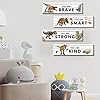 Amazon.com: UBLURO 4 Pieces Dinosaur Motivational Wall Art Decors ...