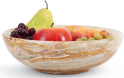 Amazon.com: Navaris Glass Fruit Bowl - Decorative Fluted Colored Glass ...