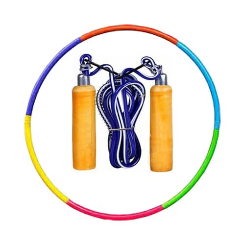 Buy ALLISHAA HULA HOOP & WOODEN HANDLE SKIPPING ROPE COMBO Online at ...