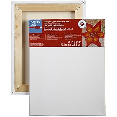 Amazon.com: Artist's Loft Gallery Wrapped Traditional Canvas, White, 18 ...