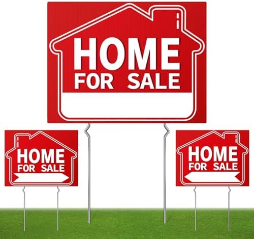 Amazon.com : Threehoney 6 Pcs for Sale by Owner Yard Signs with Stakes ...