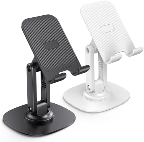OMOTON 2 Pack 360° Rotating Foldable Cell Phone Stand, Phone Stand for ...