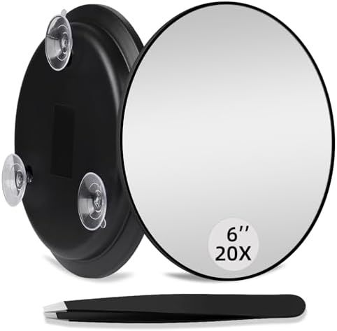 Amazon.com : Round 30X Magnifying Mirror, 6inch Magnified Mirror with 3 ...