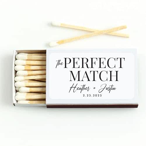 Amazon.com: Custom Matchbook Labels, Set of 25, Party Favors, Wedding ...