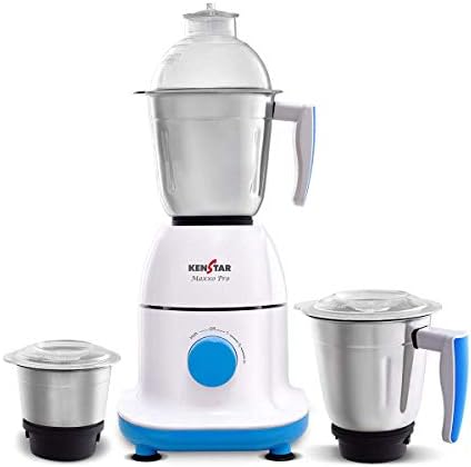 Buy Kenstar MAXXO PRO 750 WATT MIXER GRINDER, WHITE, BLUE Online at Low Prices in India - Amazon.in