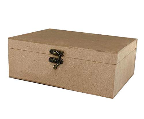 Buy RED Appel MDF Box Craft - Plain MDF Wood Blank Rectangular Box for ...