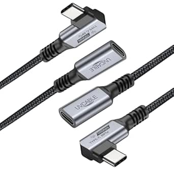 Amazon.com: USB C Extension Cable 6.6FT 2-Pack, USBC 3.2 Gen 2 Extender ...