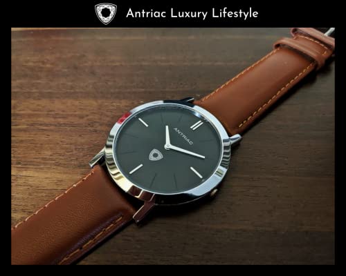 Buy ANTRIAC [Free Strap] Triton Luxury Watch - Brown Leather Watch ...