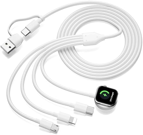 Amazon.com: 4 in 2 Multi Charging Cable for Apple Watch Charger,USB C ...