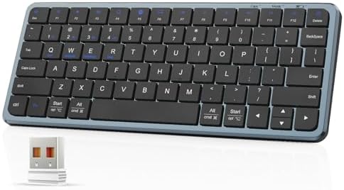 Amazon.com: Arteck 2.4G Wireless Keyboard Stainless Steel Ultra Slim ...