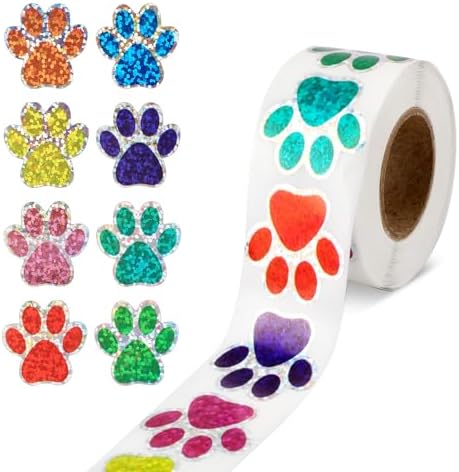 Amazon.com: Kinteshun Paw Print Sticker,Dog Puppy Pet Paw Print Self ...