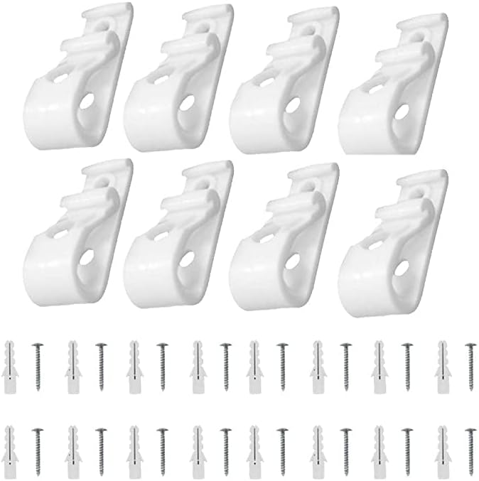 8 Sets Safety Roman Roller Blind Plastic P Clips Hooks Curtain Cord ...