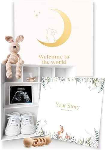 Amazon.com: Baby Keepsake Box with Baby Memory Book - Baby Shower Gifts ...