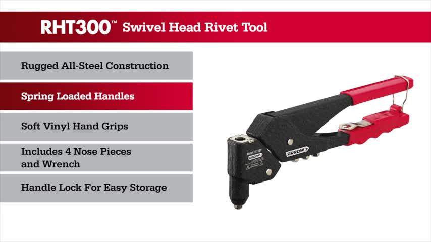 Watch Arrow Fastener RHT300 Professional Swivel Head Rivet Tool on ...