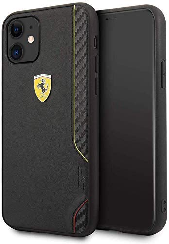 Ferrari ® iPhone 11 Leather Case ON Track Racing Shield Rubber Soft ...