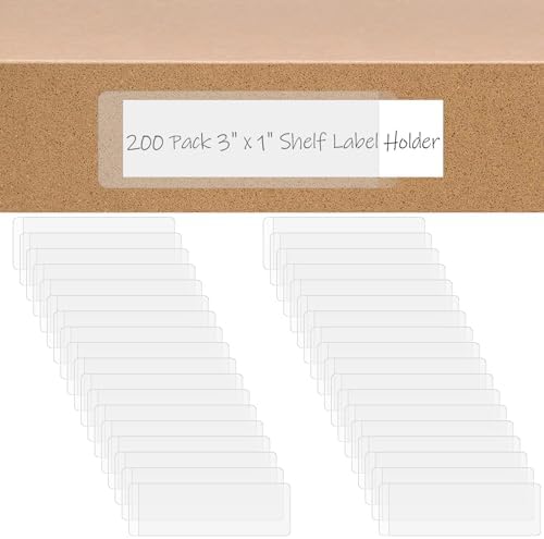 Amazon.com : WOPPLXY 200 Pcs 3" x 1" Label Holders Adhesive Label ...