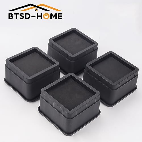 Snapklik.com : Bed Risers 2 Or 4 Inch Heavy Duty Stackable Furniture ...