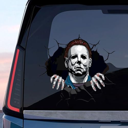 Amazon.com - Horror Killer Window Stickers, Removable Tear Peeking ...