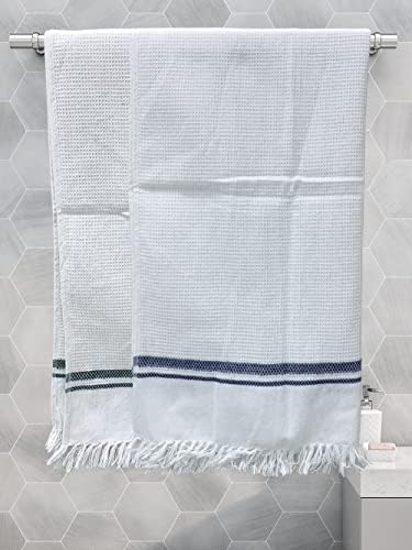 Athom Living Eco Saviour Premium Cotton Bath Towel Pearl White- Pack of ...