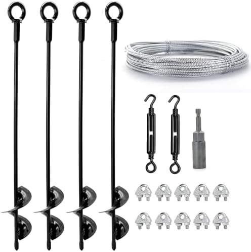 Amazon.com : Fabulas Ground Anchors Heavy Duty, Swing Set Anchor Kit 18 ...