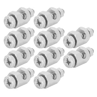 10Pcs External Hex Copper Grounding Clamps Solar Panel Ground Lug ...