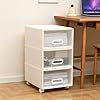 Amazon.com: Bienvoun 3 Drawer Plastic Drawer Storage Stackable White ...