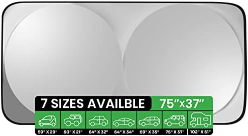 Amazon.com: Windshield Sun Shade - Jumbo XL (70 x 35 inches) Car Window ...