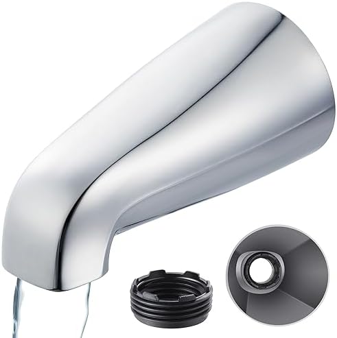 Dreyoo Universal Bath Tub Spout with Adapter, Fits 1/2"-3/4" IPS Inside ...