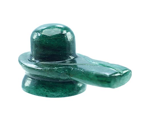 Buy Emerald (Maragatha) Lingam (42.50 Grams), Green Shiva Lingam Statue ...