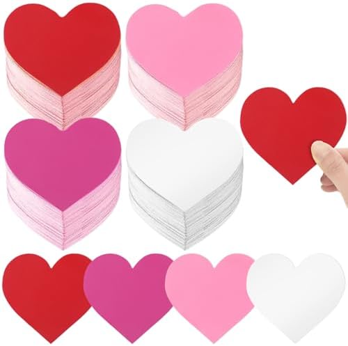 Amazon.com: Ferraycle 108 Pcs Valentine‘s Day Paper Hearts Cut Outs ...
