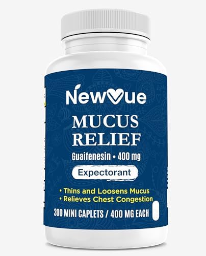 Amazon.com: NewVue Mucus Relief Guaifenesin 400mg Powerful Expectorant ...