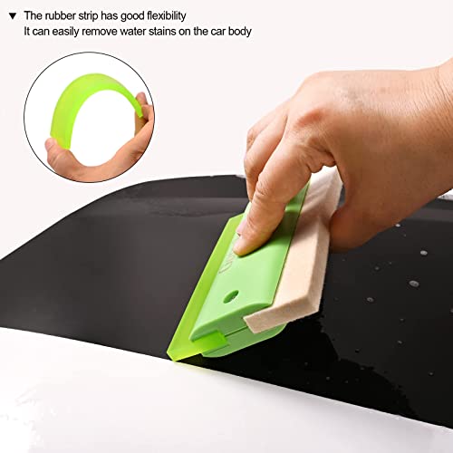 Snapklik.com : Gomake Small Window Squeegee Rubber Squeegee Wool ...