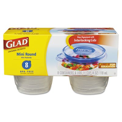 GladWare Mini Round Food Storage Containers, 4 oz, 8/Pack : Amazon.in ...