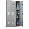 Amazon.com: JAORD Metal Lockers with 9 Doors and 27 Hooks, 72" Tall ...