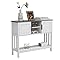Amazon.com: TaoHFE White Narrow Console Table with Storage Modern Wood ...