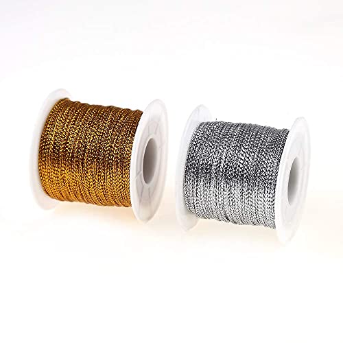Snapklik.com : 2 Spools 656 Feet Metallic Thread Gold Jewelry Thread ...