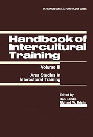Handbook of Intercultural Training: Area Studies in Intercultural ...