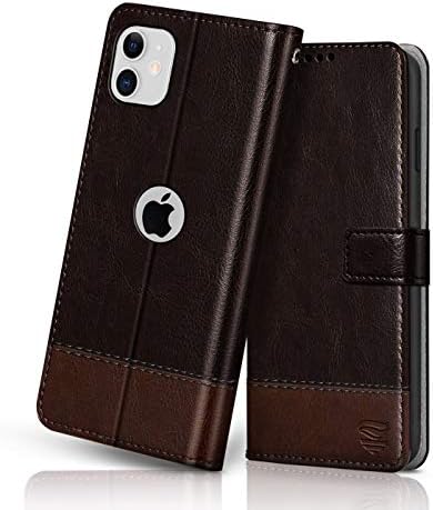 TheGiftKart iPhone 11 Flip Back Cover Case | Dual-Color Leather Finish ...